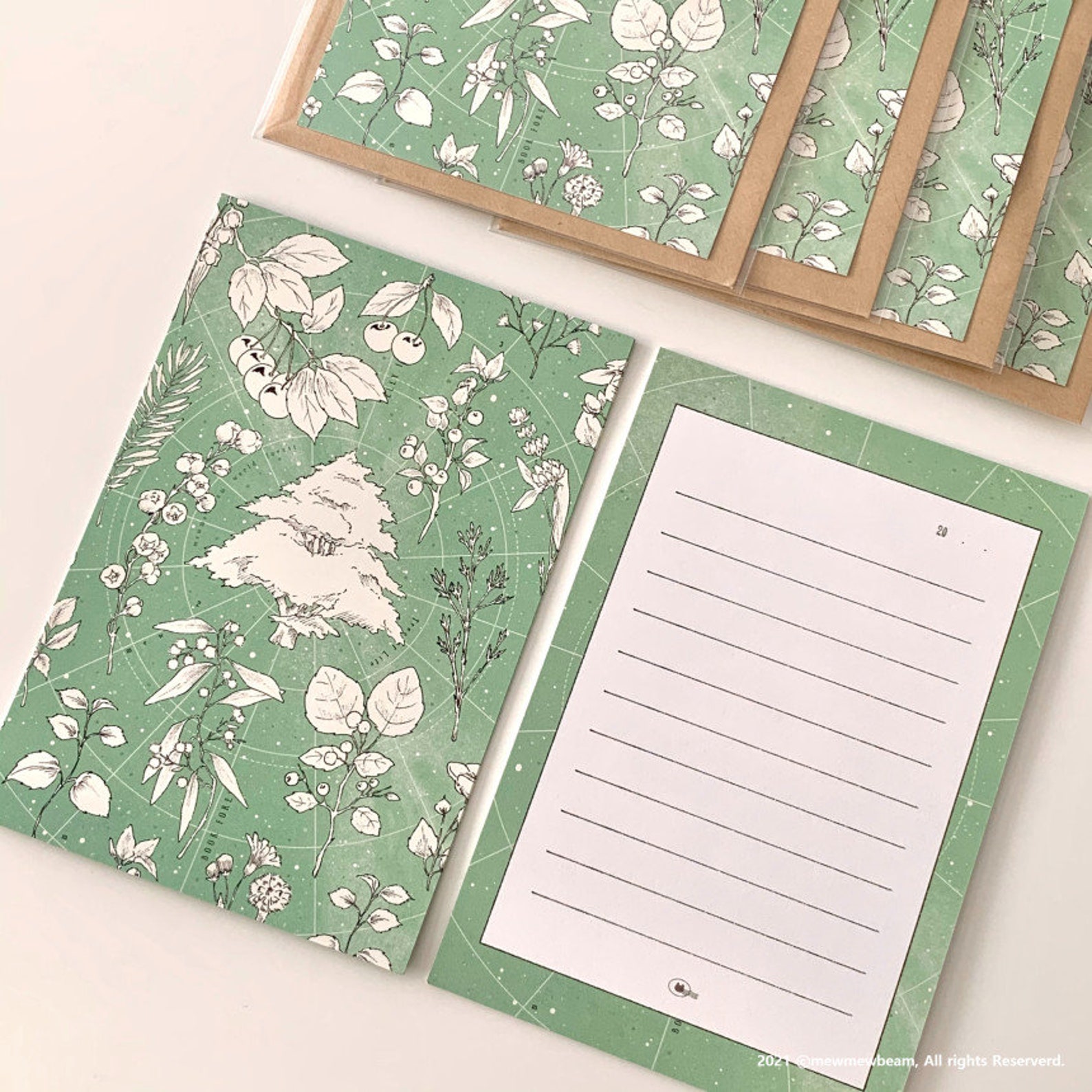 Mewmewbeam Letter Paper Set, Map 009 and 010, Fantasy World Map Note ...