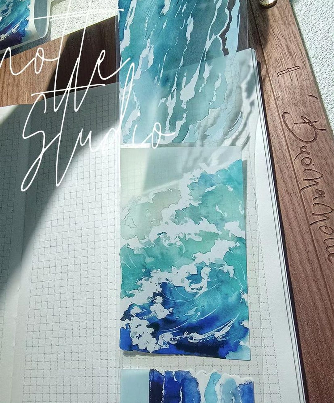 Ocean Waves Washi Tape, Extra Wide Ocean Waves Washi Tape, Decorative ...