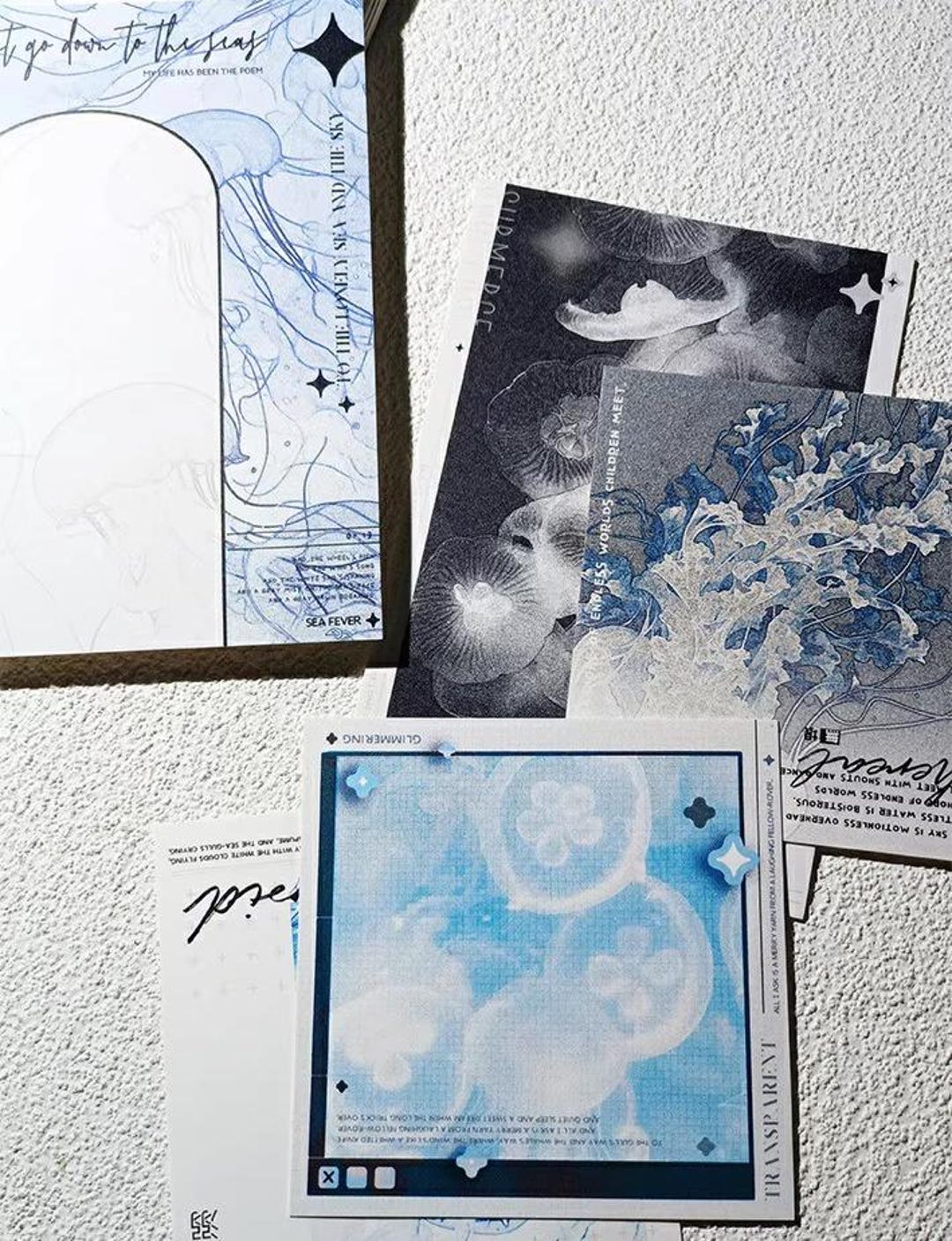 Decorative Collage Cards, Cardstock Collage Card, Journaling Card ...