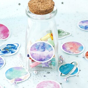 Planets Sticker Set, Space and Galaxy Themed Stickers Pack, Creative ...