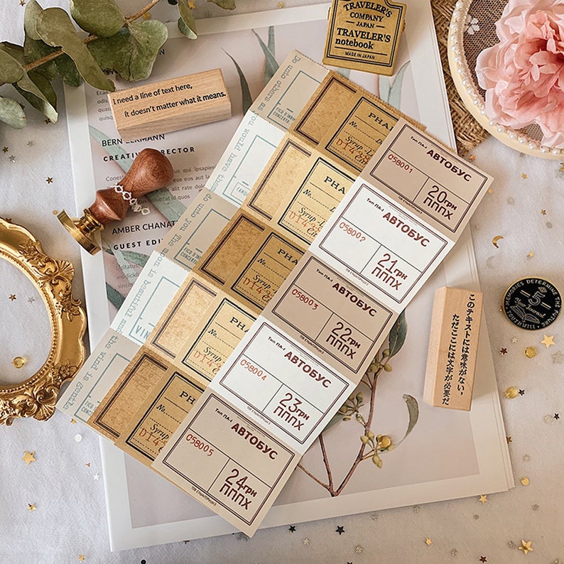 Assorted Vintage Tickets Paper Pad C Vintage Bus Transit | Etsy