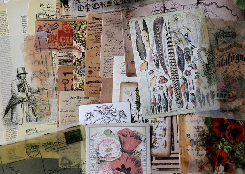 50PCS Vintage Journaling Stickers Stickers Pack Ephemera - Etsy