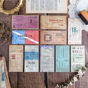 Vintage Transit Tickets Paper Pad, Bus Transit Tickets Replicas, Junk ...