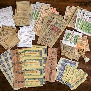 Assorted Vintage Tickets Paper Pad C, Vintage Bus Transit Tickets ...