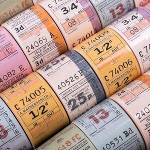 Transit Ticket Stubs Washi Tape Roll, Assorted Vintage Bus Tickets ...