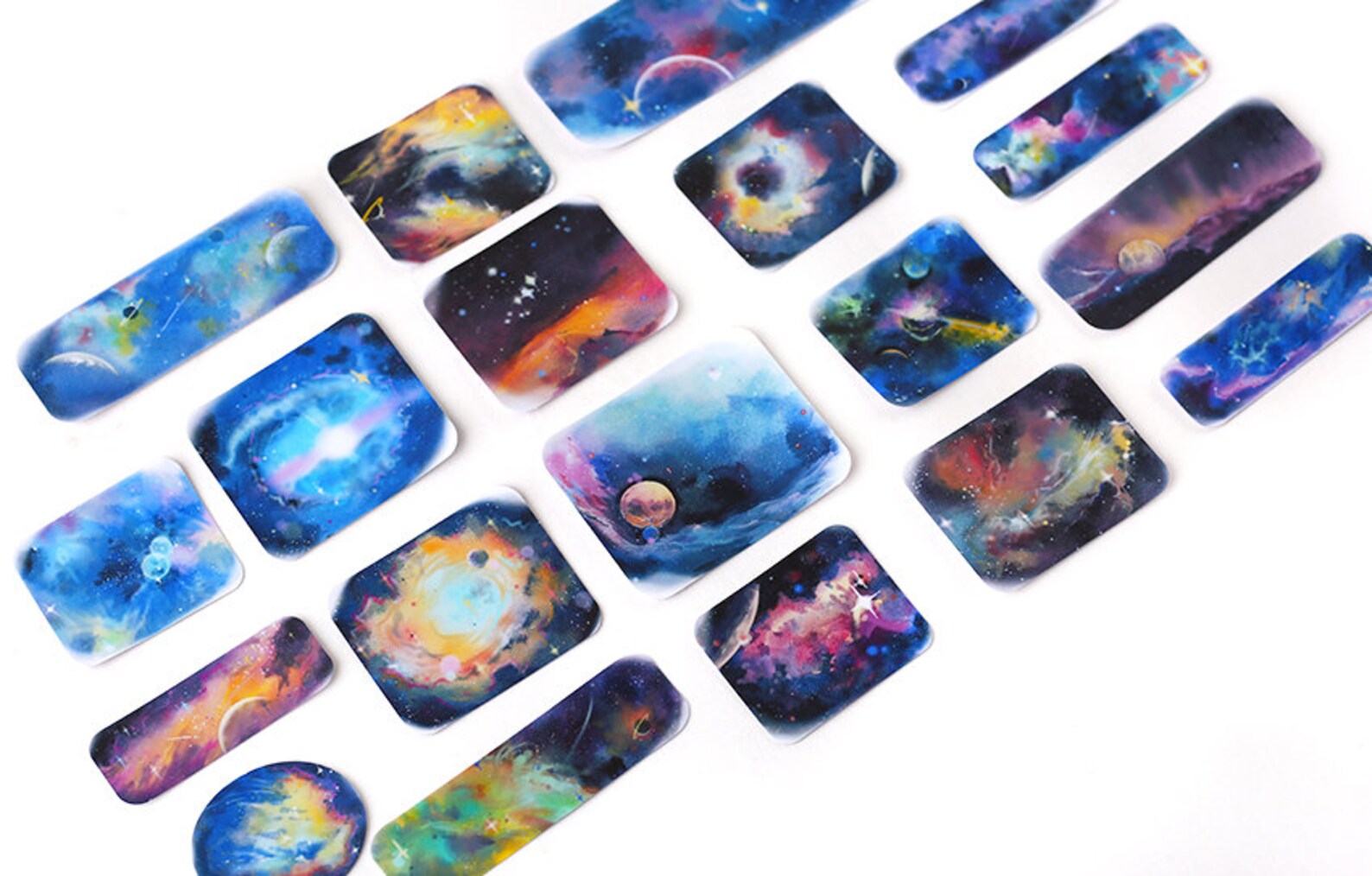 Galaxy Themed Stickers Pack Space Sticker Set Nebula Milky - Etsy