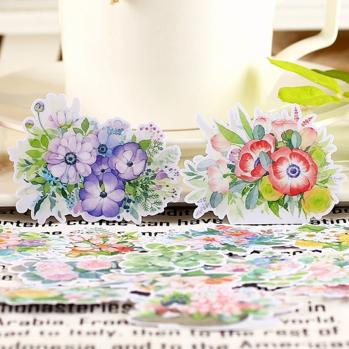 Floral Stickers Pack Flowers Sticker Sack Series E Planner - Etsy