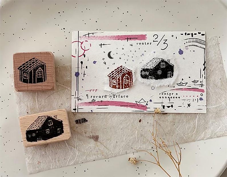 Little House Series Wood Mounted Polymer Stamps - Etsy