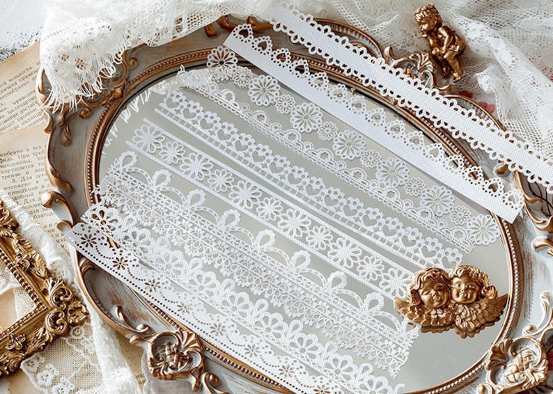 10PCS Assorted Lace Paper Die-cuts Butterfly Plants Flower | Etsy