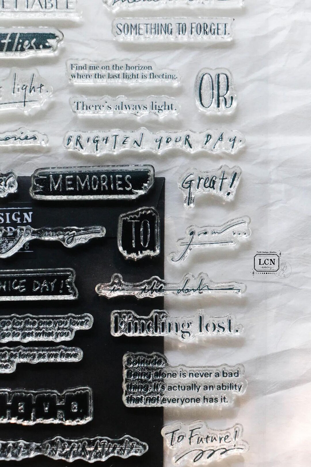Sentence Acrylic Cling Stamps Set, LCN Design Studio, Words and Poems ...