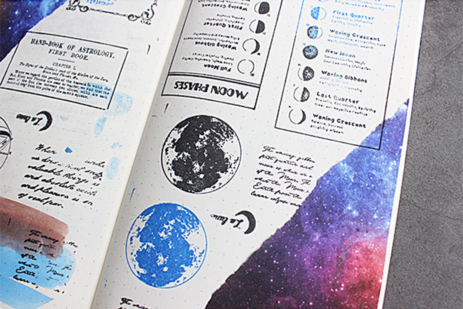Space Themed Stamp Set Moon Phases Space Exploration Stamps - Etsy