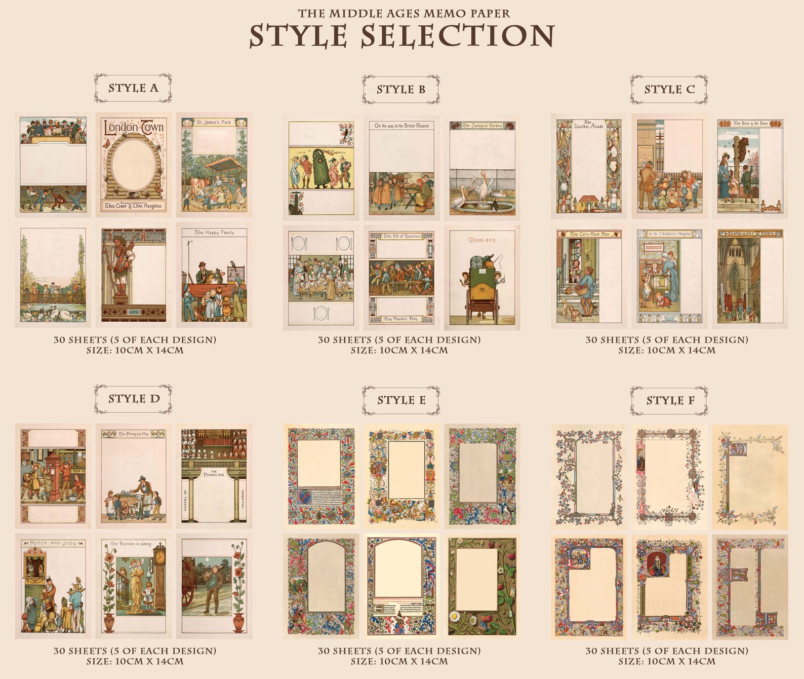 Medieval Art Themed Memo Paper the Middle Ages Collage Paper - Etsy UK