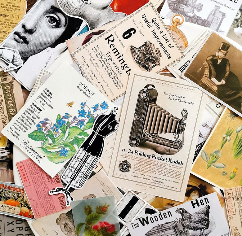 55PCS Vintage Stickers Pack Vintage Illustrations Stickers | Etsy