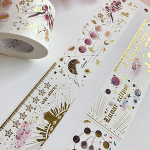 Lunar Eclipse Washi Tape, Galaxy Silver Foil Washi Tape Roll, Moon ...