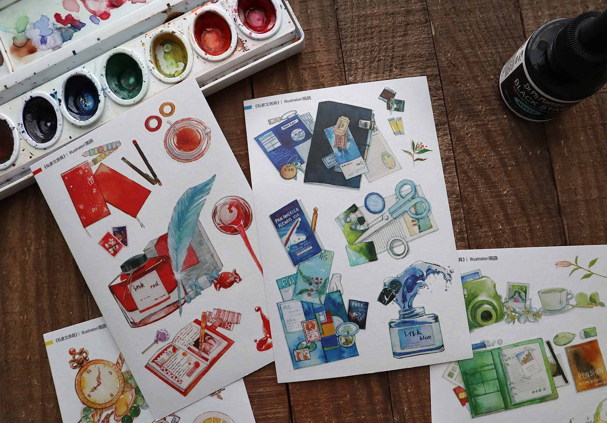 Colorful Stationery Planner Sticker Sheets Planner Supplies | Etsy