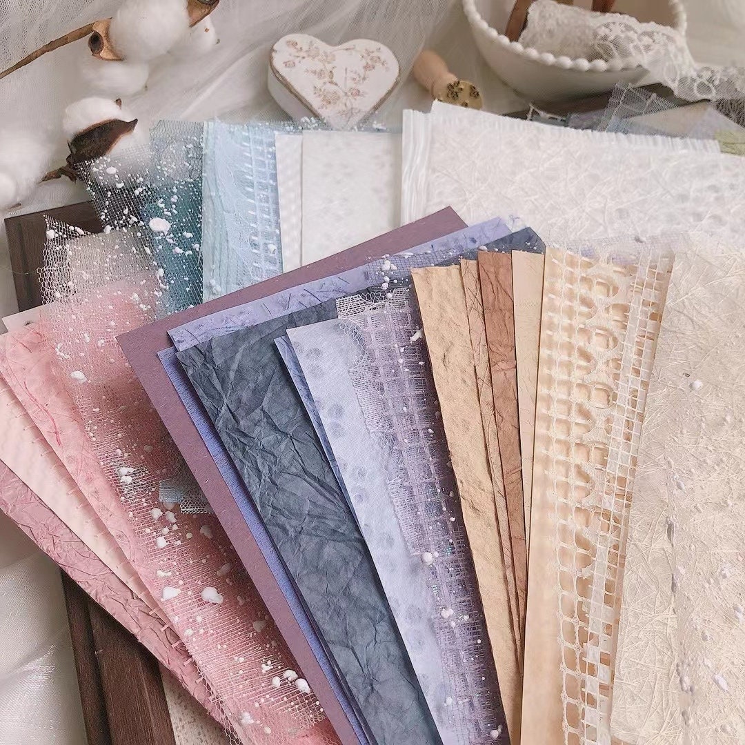 Mixed Paper Pack, Assorted Color Cotton, Crepe, Mulberry, Lace, Tissue ...