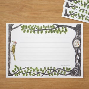 Small Birds Letter Paper Set, 4legs Penchant Mushroom Illustration ...