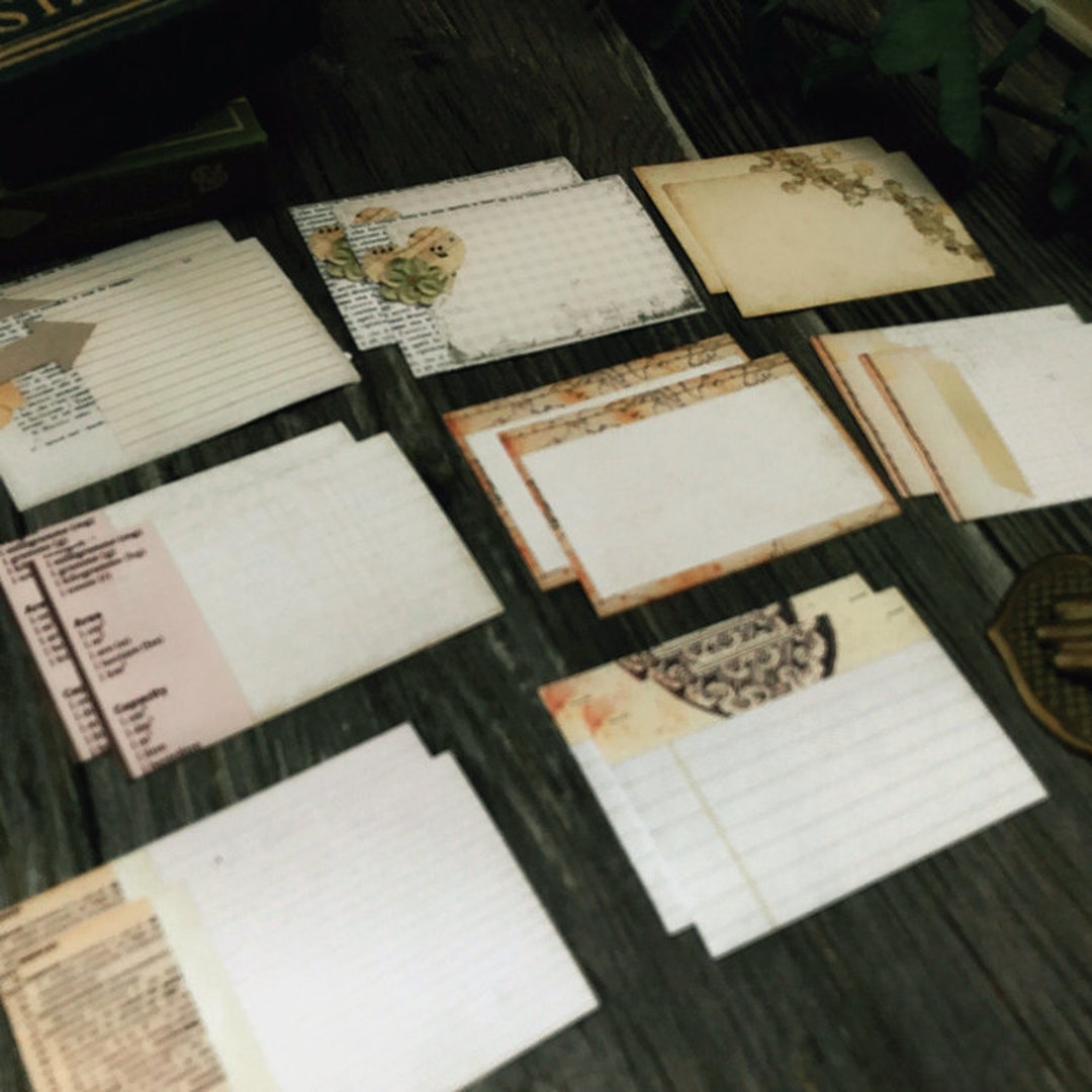 Vintage Style Note Cards, Collage Memo Paper, Retro Junk Journal ...
