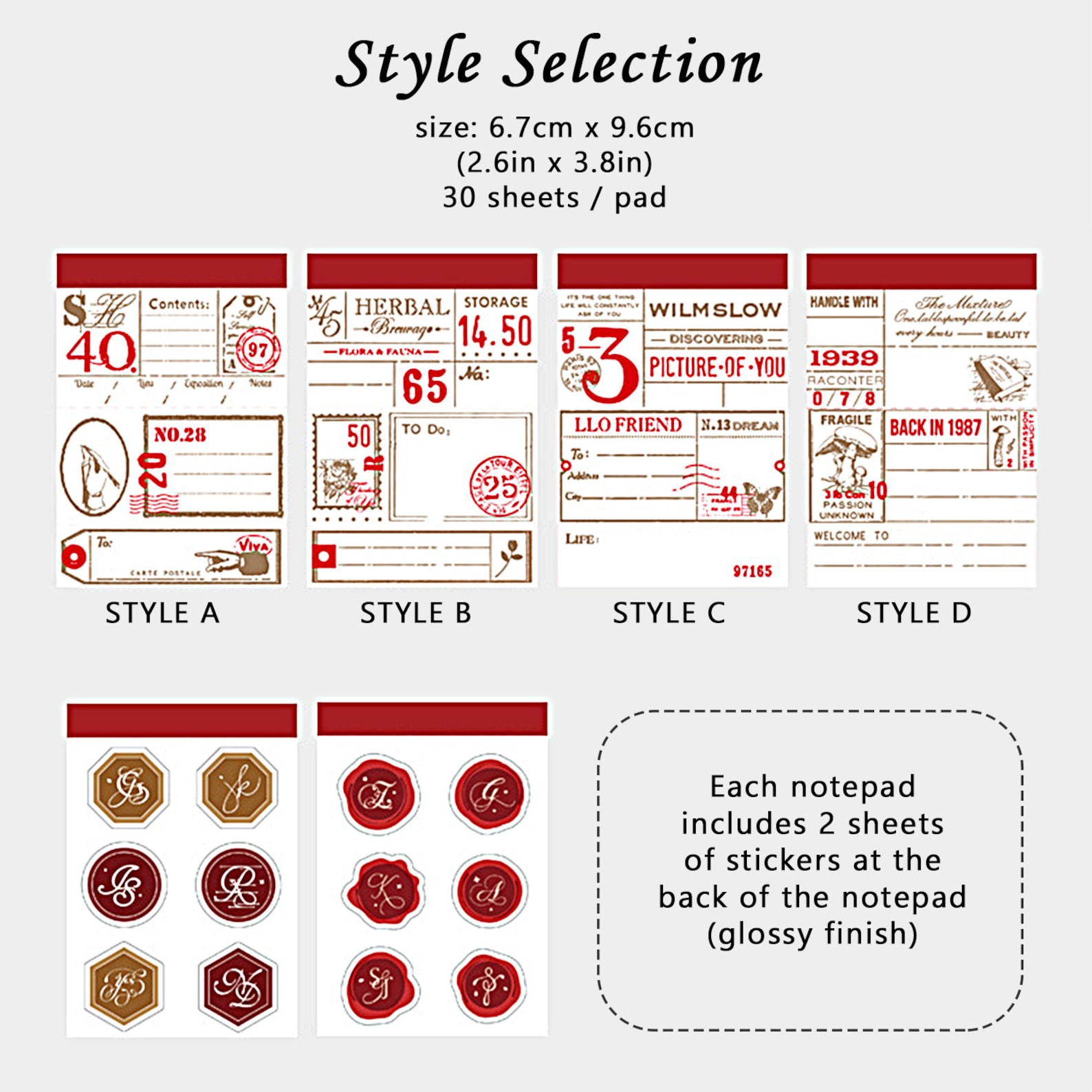 Vintage Style Notepad Keepsakes Note Paper Mushroom | Etsy