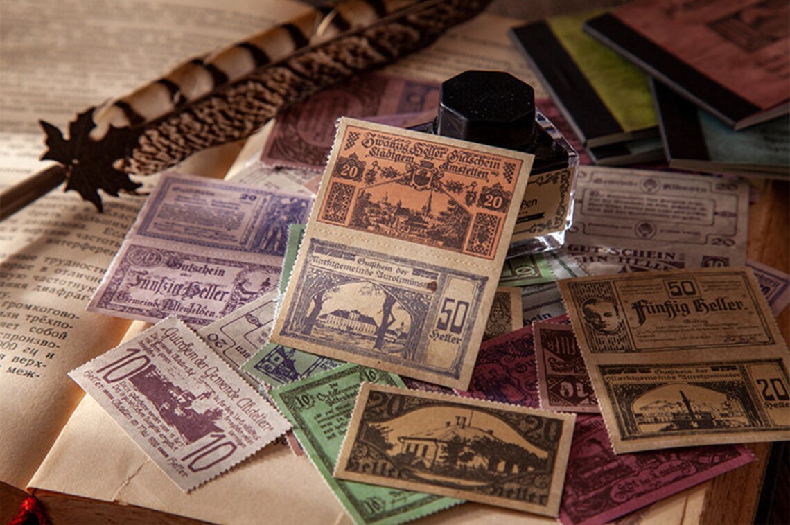 Medieval Ticket Office Paper Pad, Vintage Tickets Replica, Colorful ...