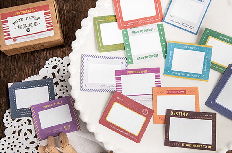 Mini Frames Themed Note Paper Box Set Stamp Frame Film - Etsy