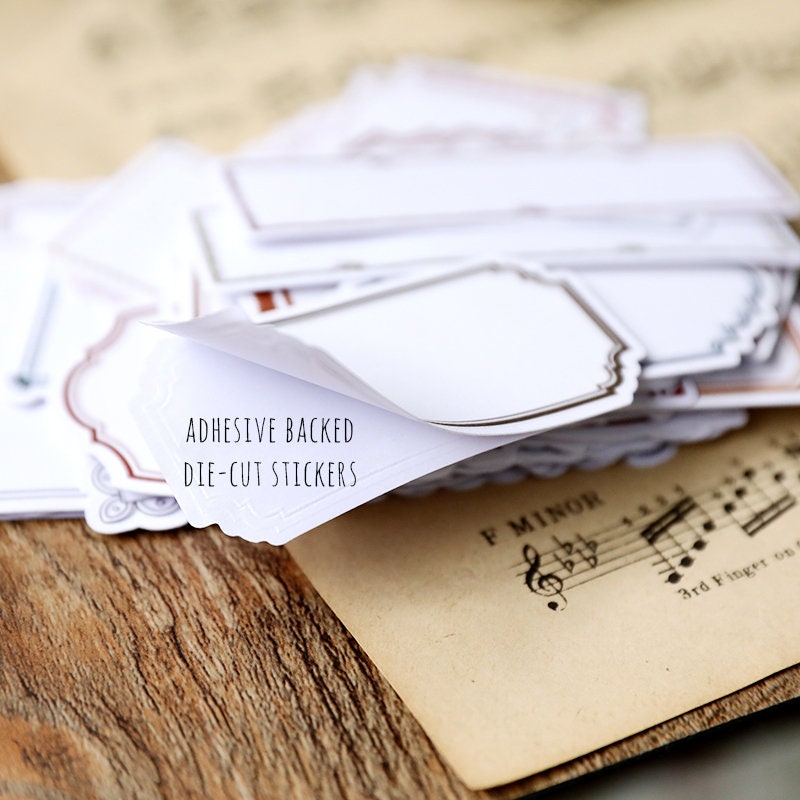 Vintage Labels Stickers Pack, Canvas Print Label Stickers, Ephemera ...