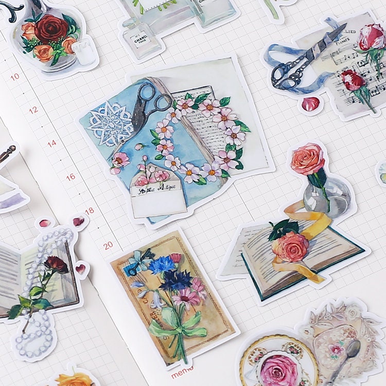 Flowers and Letters Sticker Pack Floral Sticker Sack Series | Etsy