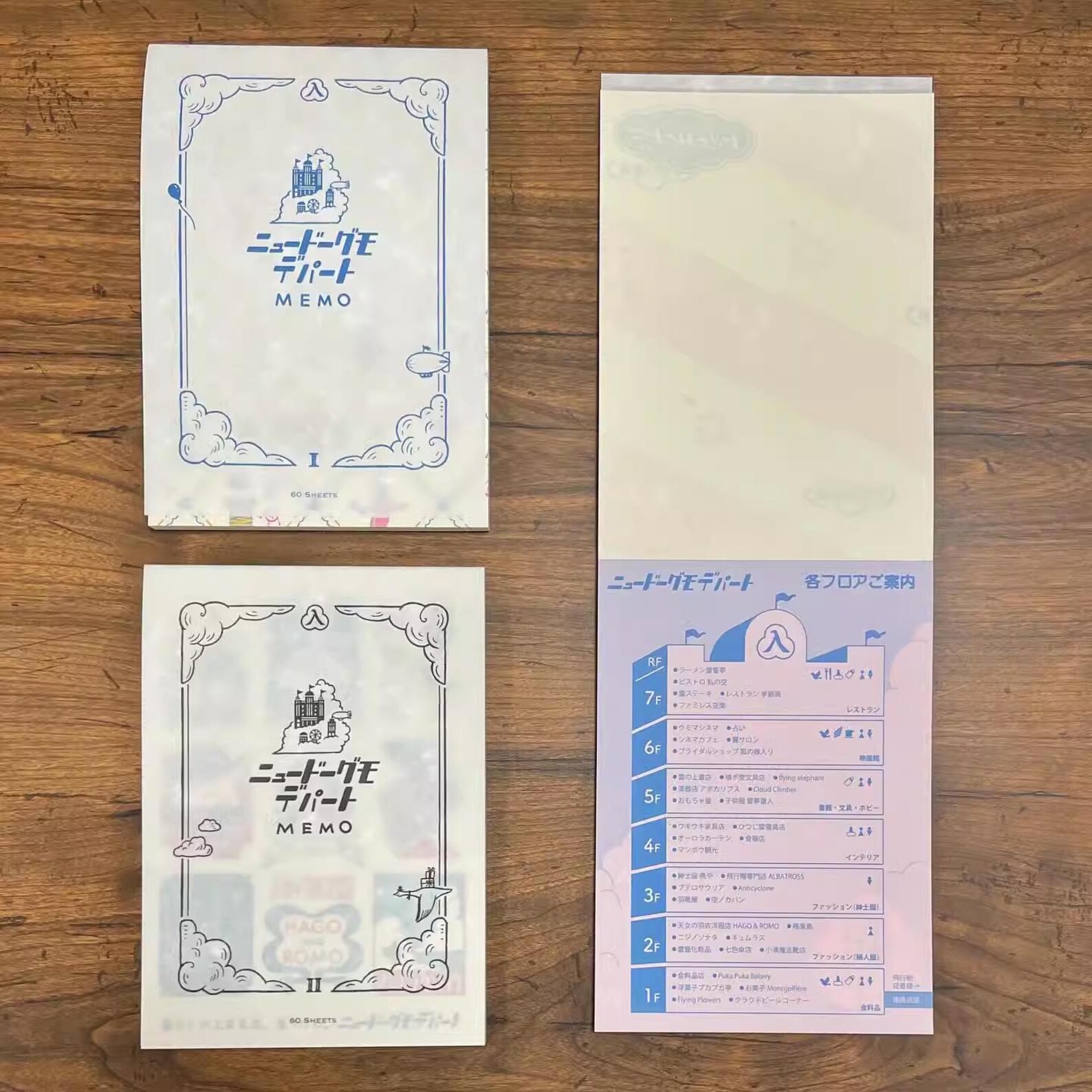 Department Store Above the Clouds Postcard Size Memo Paper Pad, Kyupodo ...