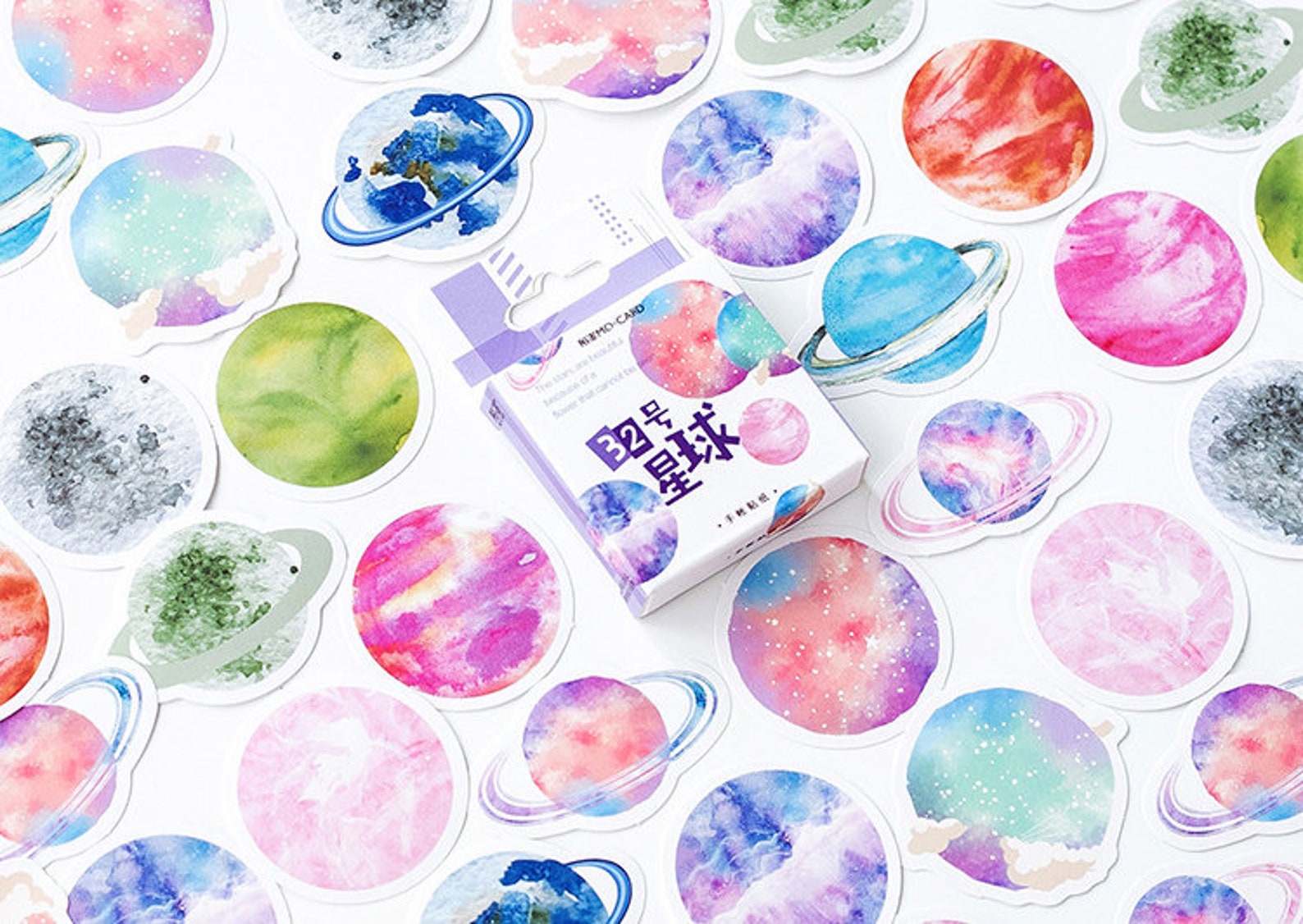 Planets Sticker Set Space and Galaxy Themed Stickers Pack - Etsy