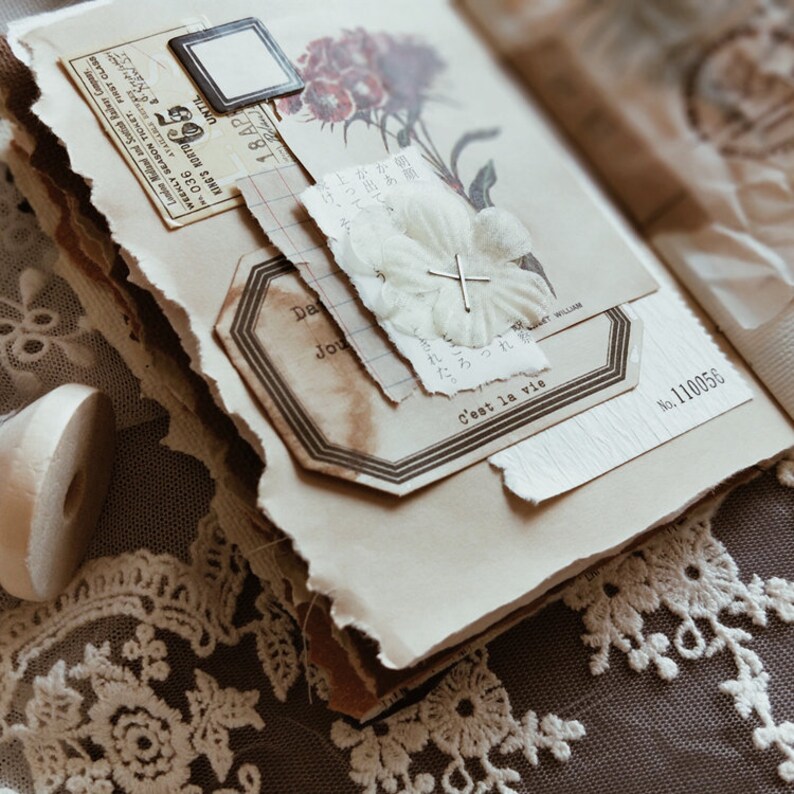 15PCS Coffee Stained Paper Labels Vintage Tags and Labels - Etsy