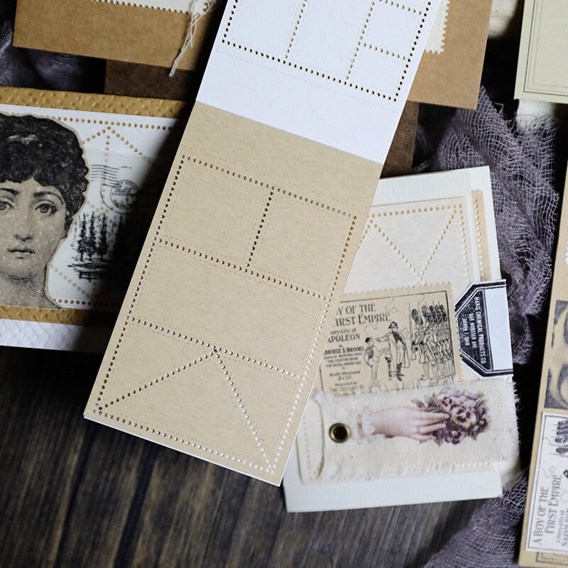 Perforated Stamps Paper Pad, Neutral Tones Stamping Paper, Decorative ...