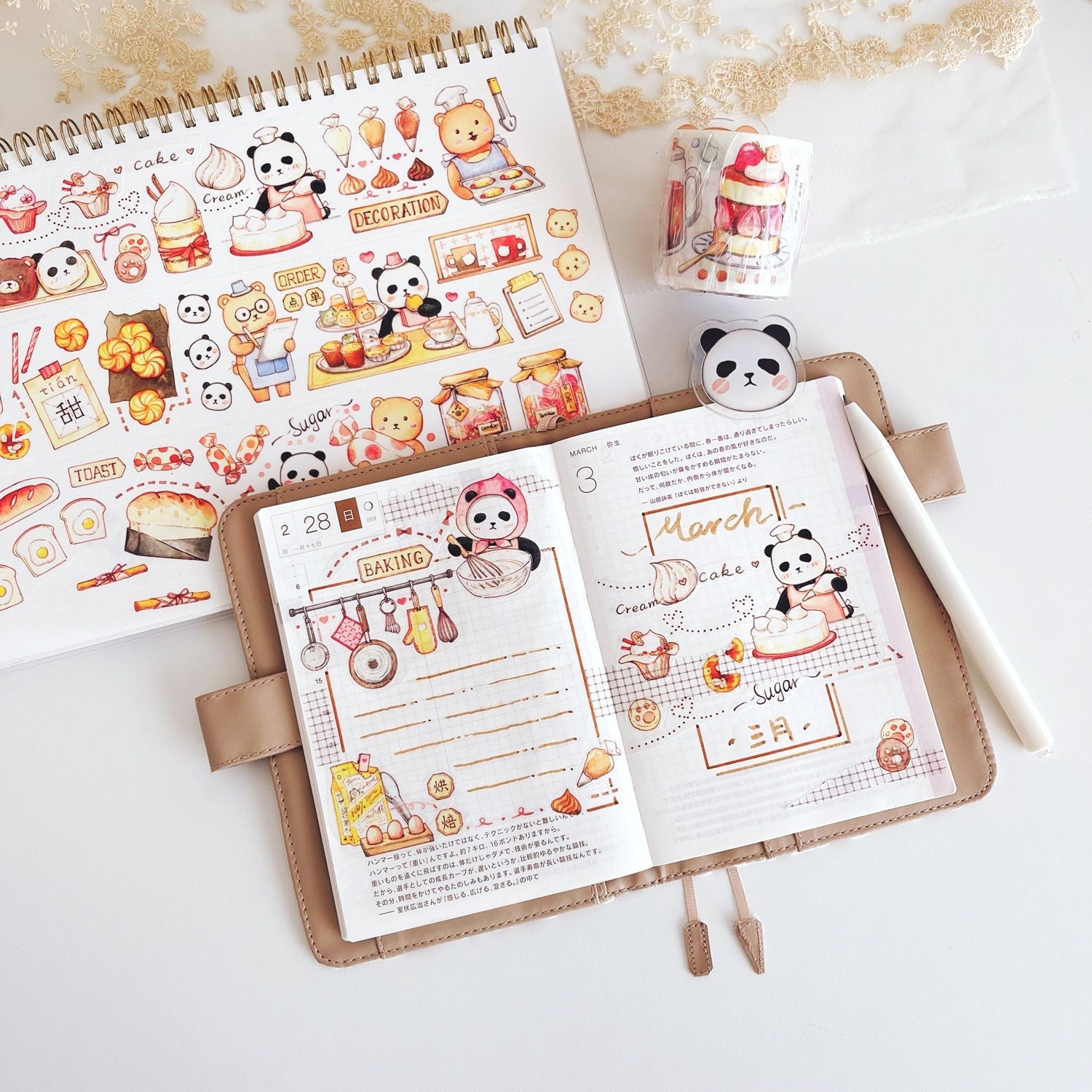 Sweet Time Washi Tape Everein Snacks Washi Tape Roll Toast | Etsy