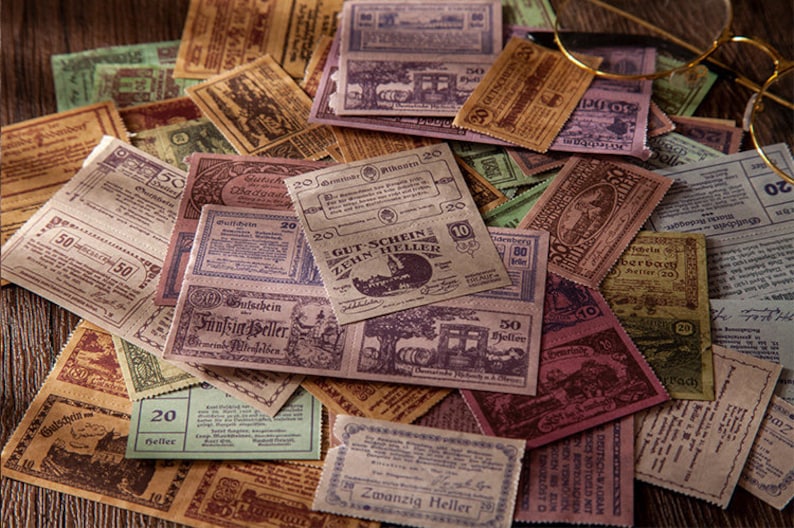 Medieval Ticket Office Paper Pad, Vintage Tickets Replica, Colorful ...