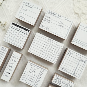 CLEARANCE ** Planner Tracker Rubber Stamp, Calendar Stamp, Week ...