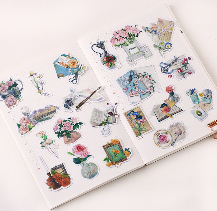 Flowers and Letters Sticker Pack Floral Sticker Sack Series - Etsy