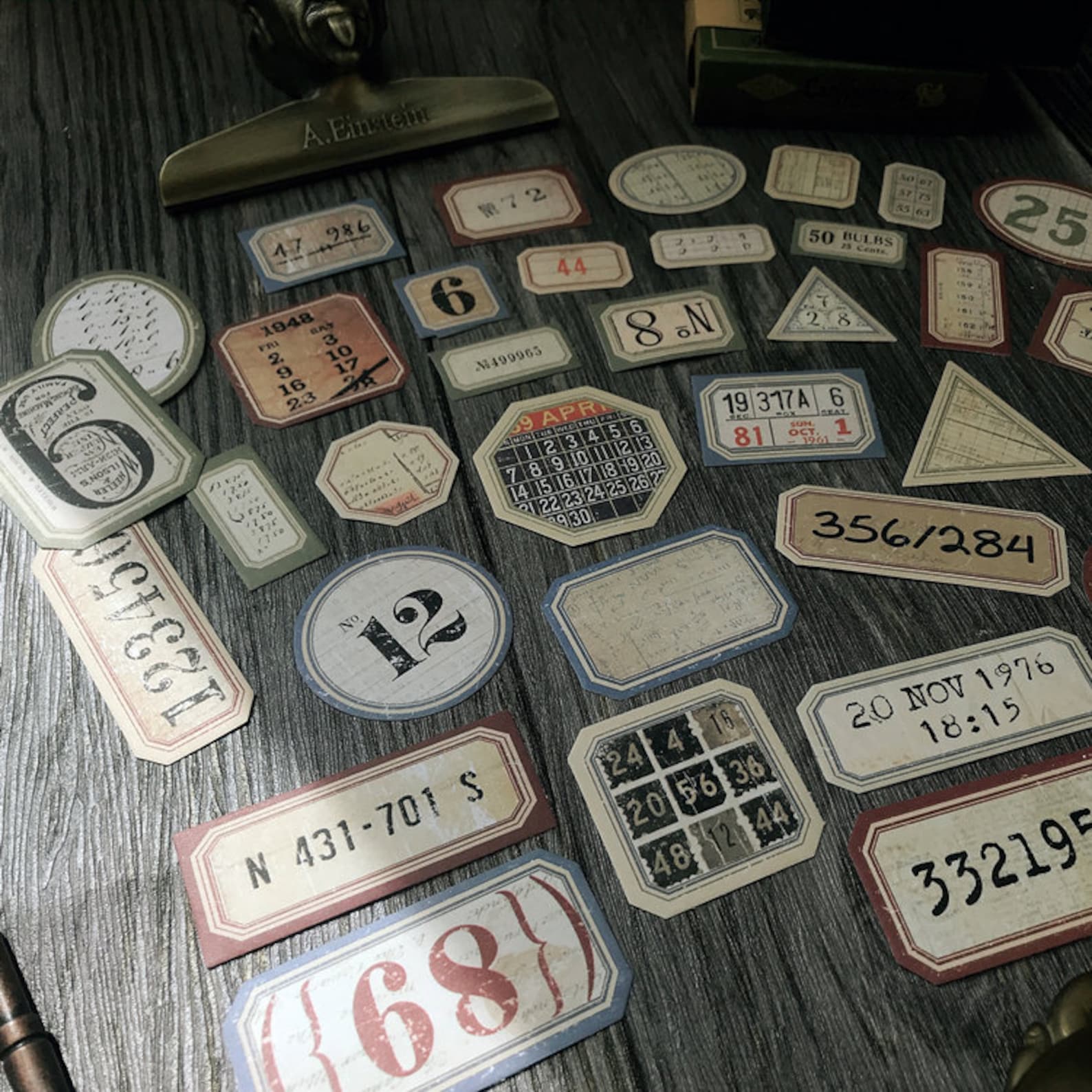 Vintage Number Labels and Tags Stickers Pack Label Stickers - Etsy