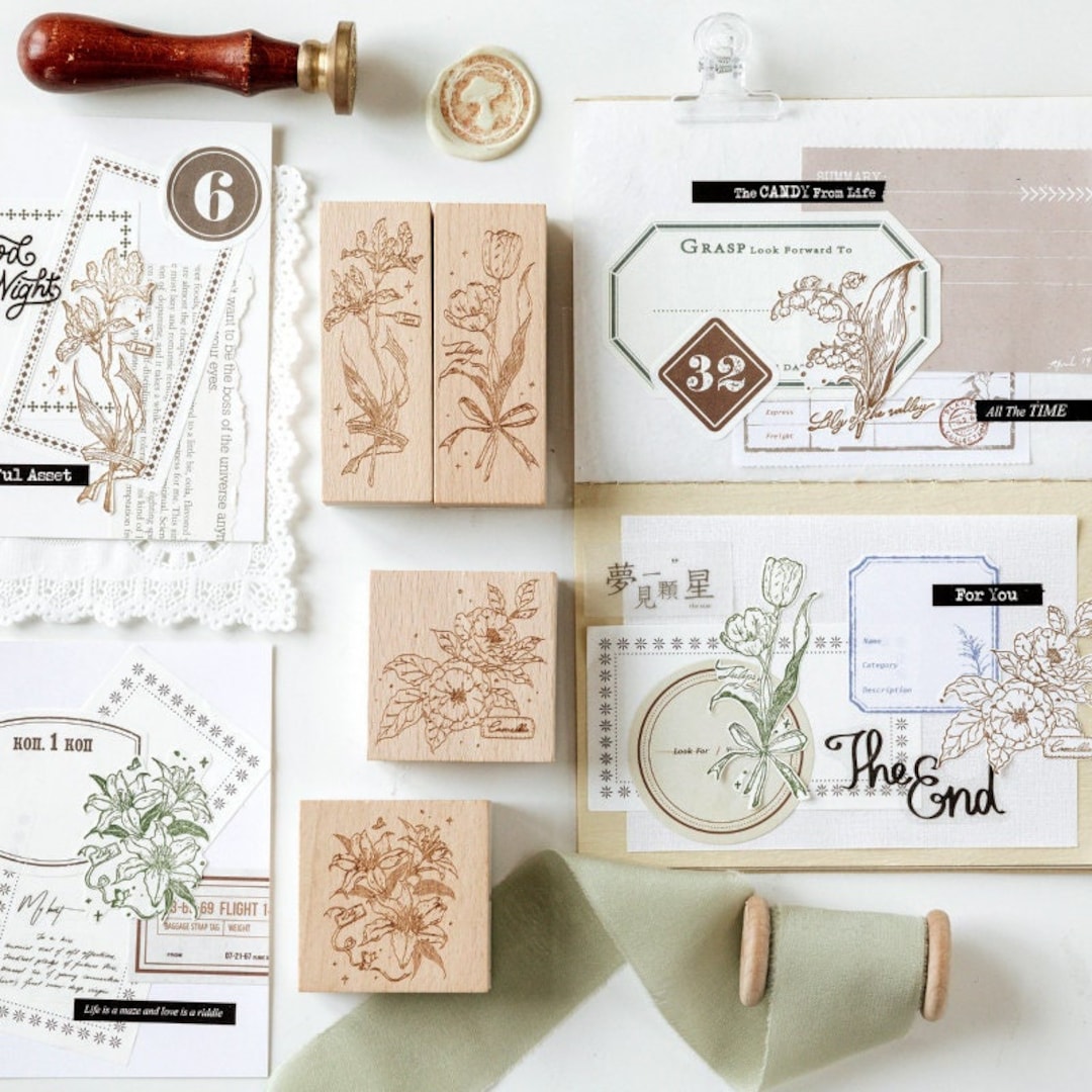Wild Flowers Series Wooden Stamps, Lily of the Valley, Floral Stamp for ...