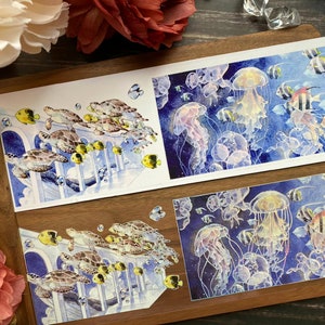 Oceans Apart Masking Tape, Extra Wide Sea Creatures Washi and PET Tape ...