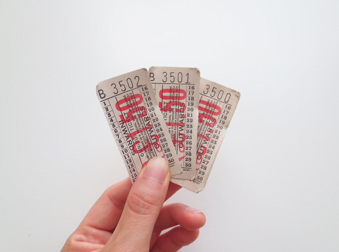 Single Ticket or Multiple Tickets Set Ephemera U.K. - Etsy