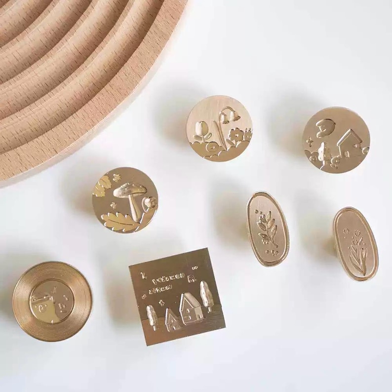 Spring Music Series Wax Seal Stamp, Vinyl Record, Flower, Mushroom ...