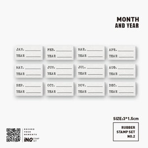 Calendar Rubber Stamps Set, Month, Week, Date Tracker Stamps for ...