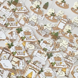 Stay at Home Stickers Sheet, House Cat, Mewmewbeam Kiss-cut Sticker ...