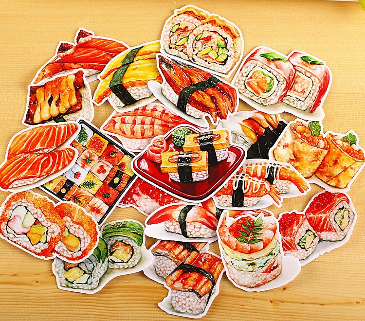 Sushi Sticker Pack Food Planner Stickers Japanese Food - Etsy