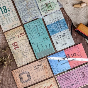 Vintage Transit Tickets Paper Pad, Bus Transit Tickets Replicas, Junk ...