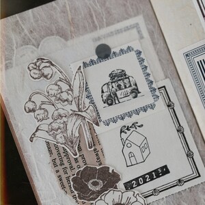 Little House Rubber Stamps, Flower House Wooden Stamp, Cottage Home ...