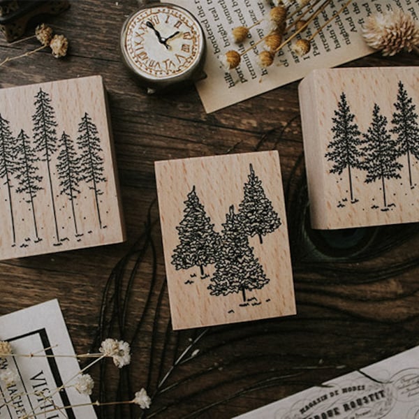 Pine Tree Stamp - Etsy