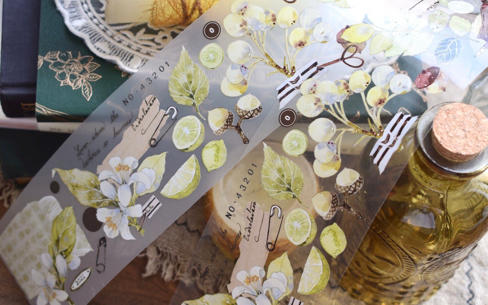 Wildberry Lab Masking Tape, Berry Calendar Washi and PET Tape, Flower ...