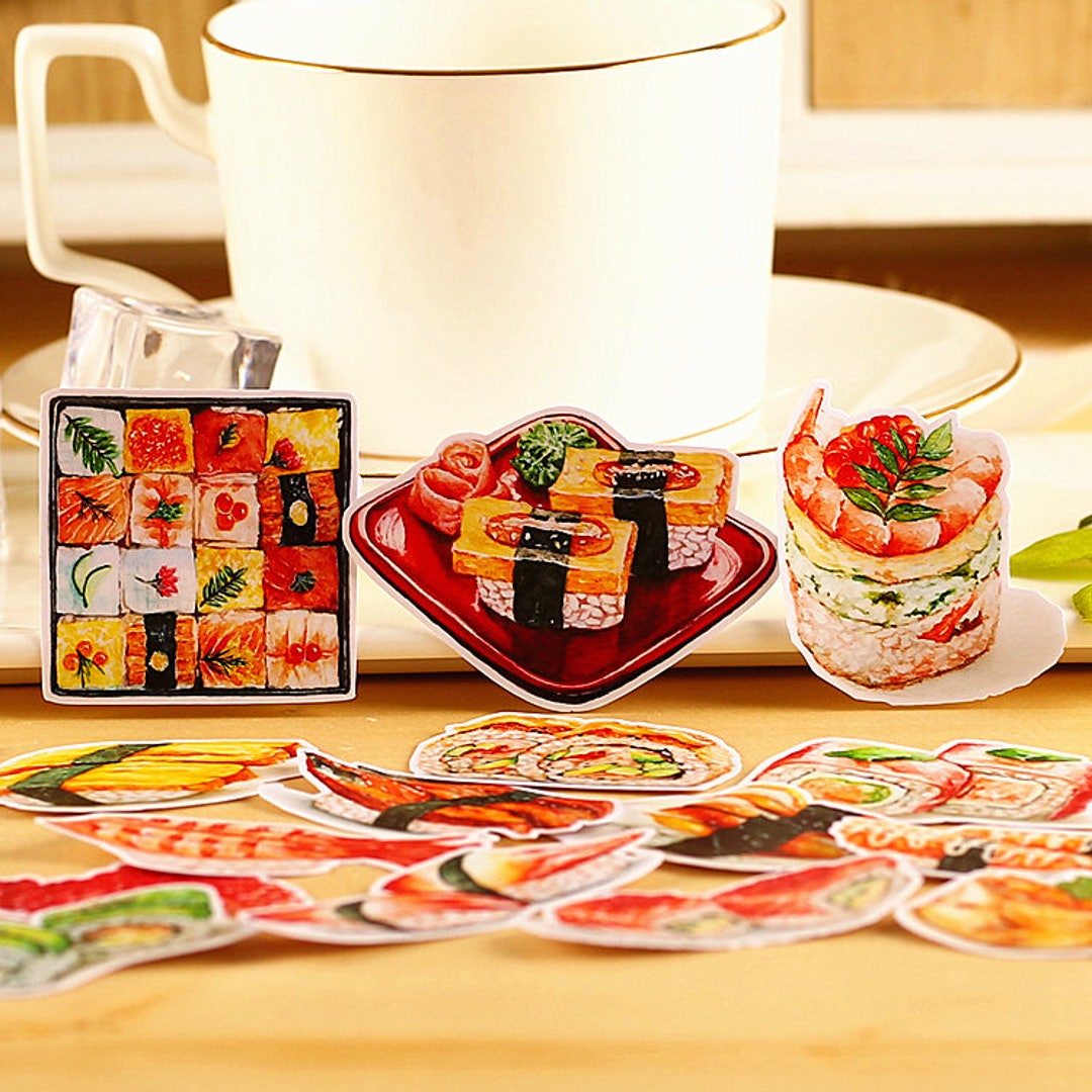 Sushi Sticker Pack, Food Planner Stickers, Japanese Food Stickers, Fish ...