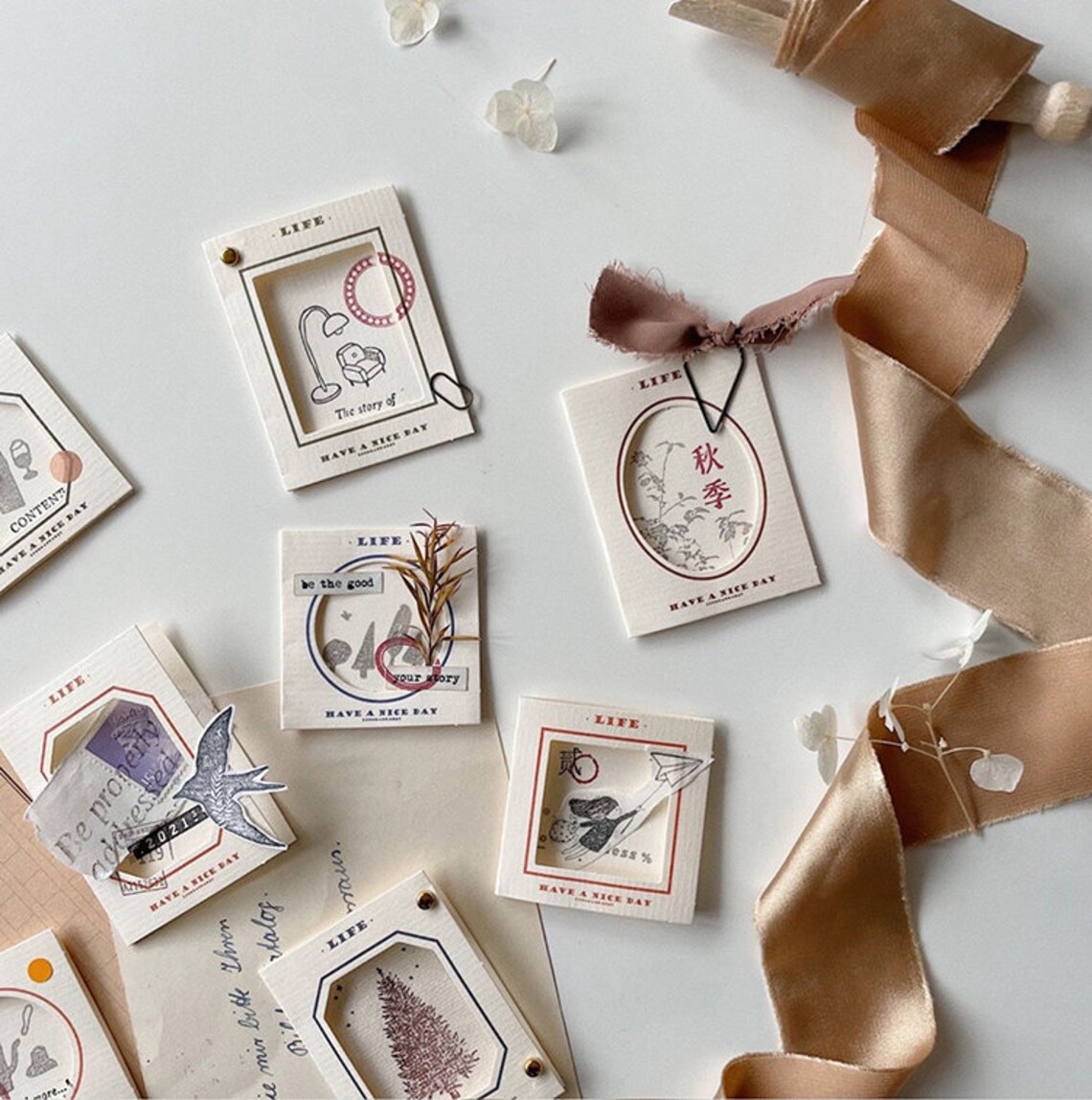 40PCS Mini Foldable Frame Cards Die-cut Empty Paper Junk - Etsy