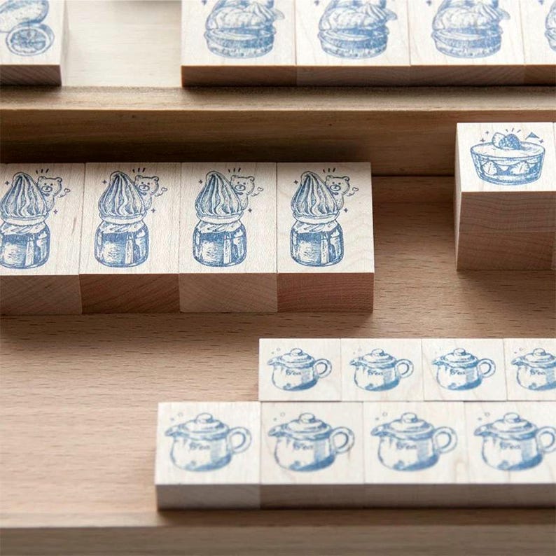Cafe Food Series B Rubber Stamps, Jennyan X Blanbook Original Design ...